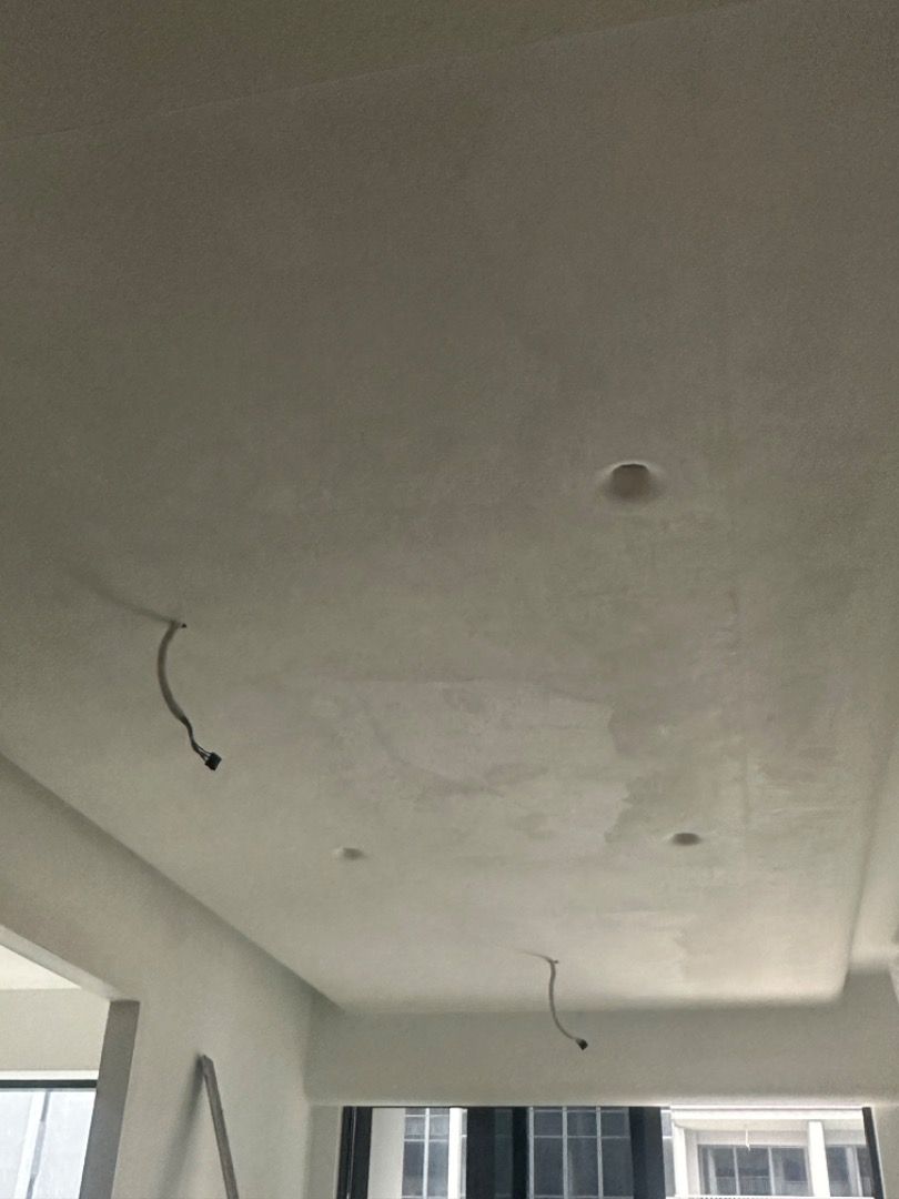 False ceiling flush gypsum installation down light seamless concealed ...
