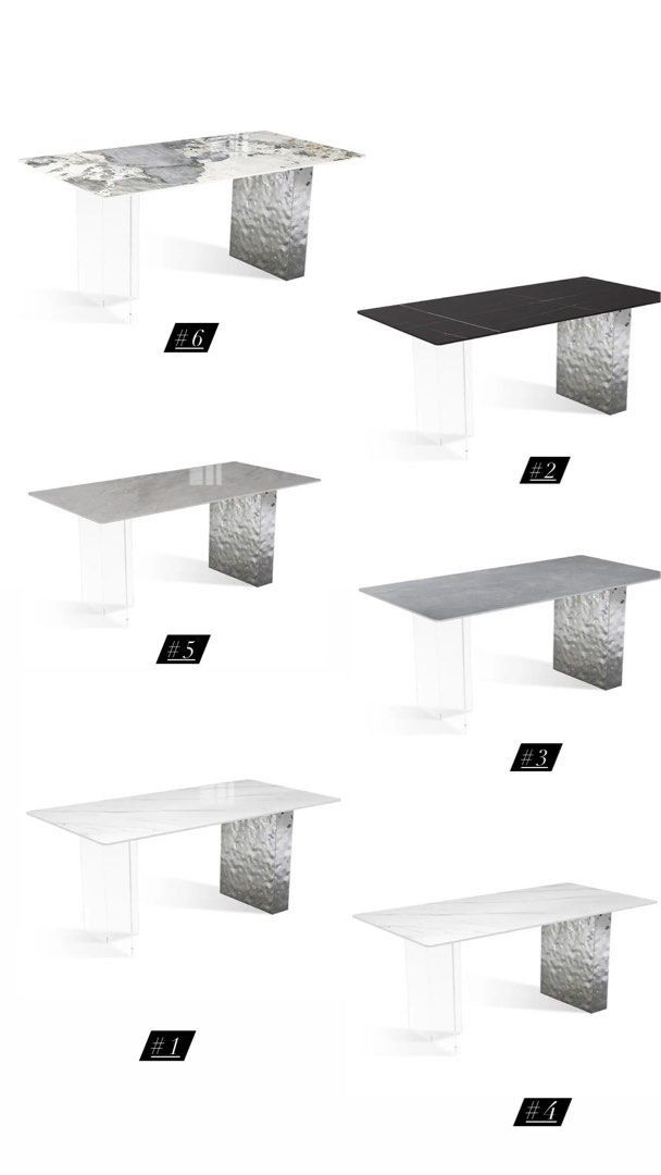 FIO Sintered Stone Dining Table, Furniture & Home Living, Furniture ...