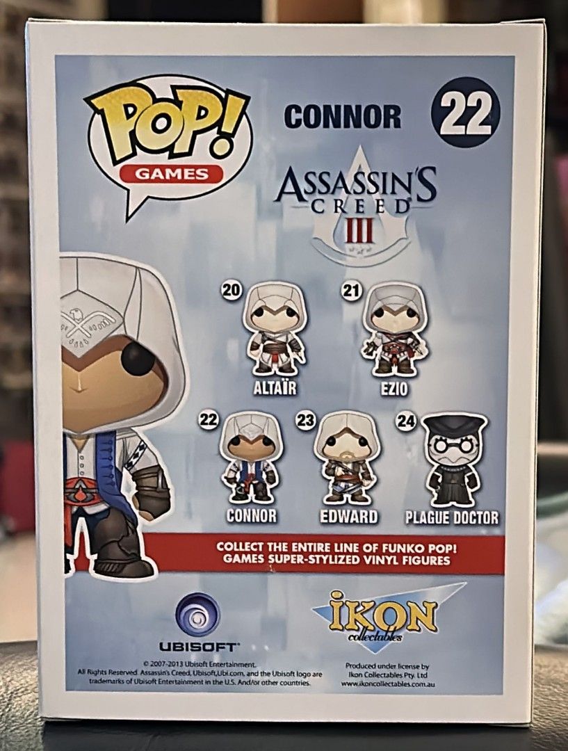 Funko Pop #22 Assassins Creed III CONNOR KENWAY, Hobbies & Toys, Toys ...