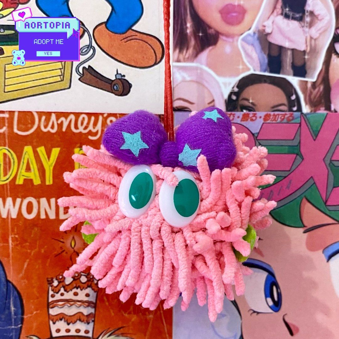 GANCI MINI MOJA MONSTER GANCI BONEKA CENDOL PINK PITA UNGU BINTANG ...