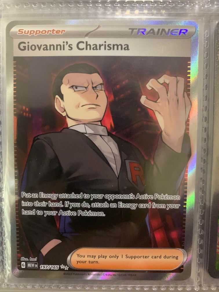 Giovanni Charisma Full Art (FA) Pokemon 151 English Scarlet & Violet ...
