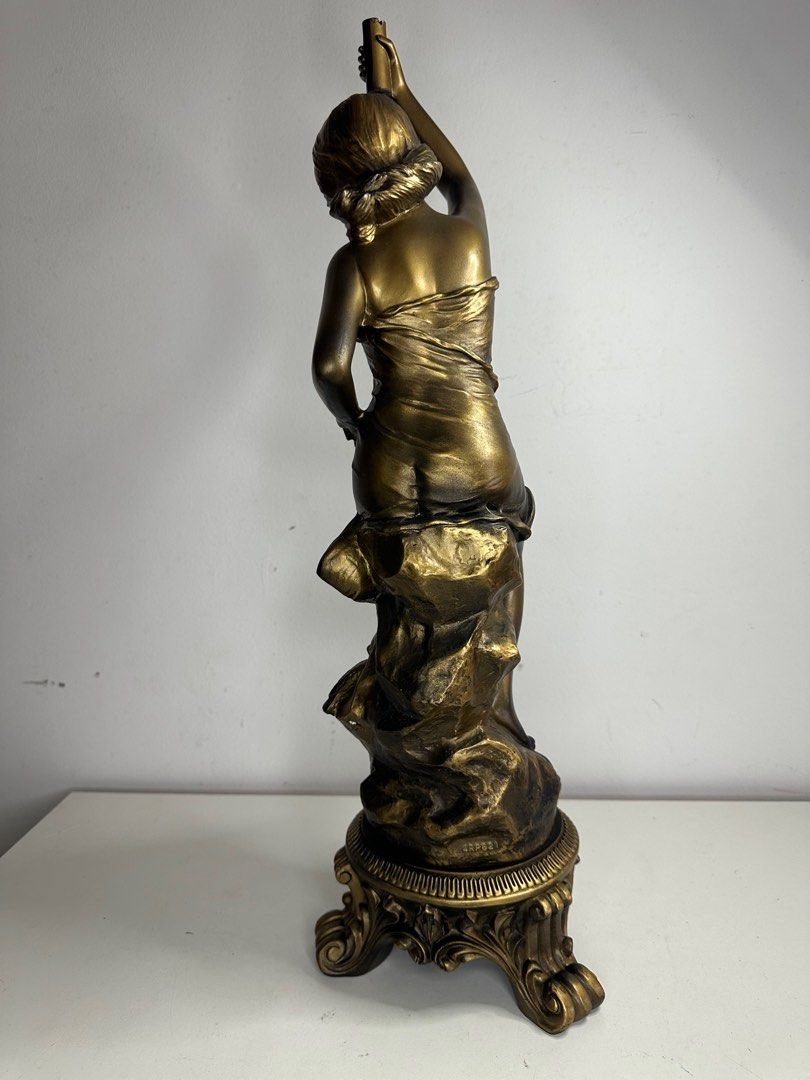 Goddess of Hope Table Clock Bronze, Furniture & Home Living, Home Decor ...