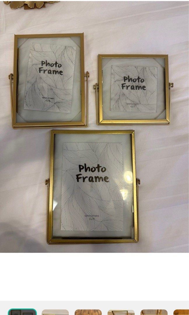 Gold photo frame rental, Furniture & Home Living, Home Decor, Frames ...