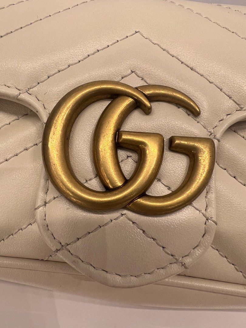 Gucci Nano Marmont White Crossbody Bag, Luxury, Bags & Wallets on Carousell