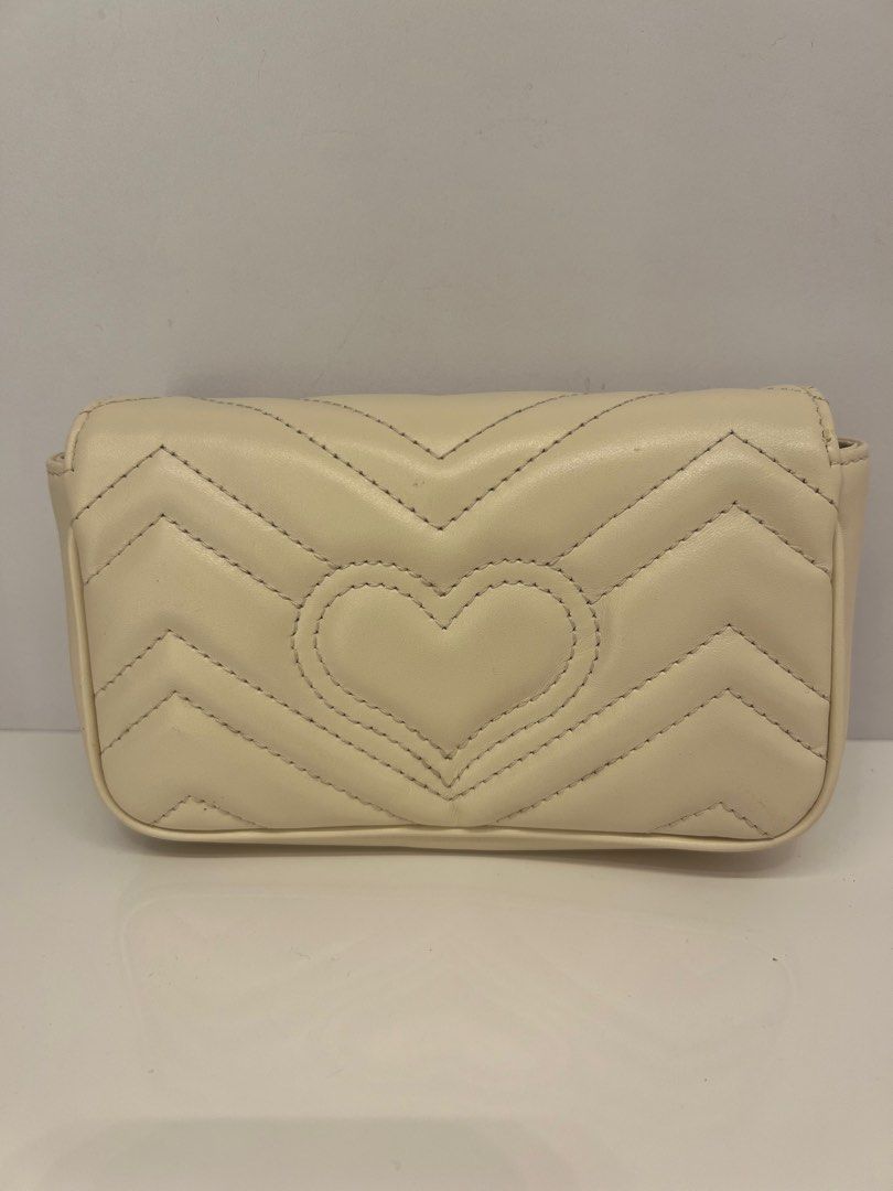 Gucci Nano Marmont White Crossbody Bag, Luxury, Bags & Wallets on Carousell