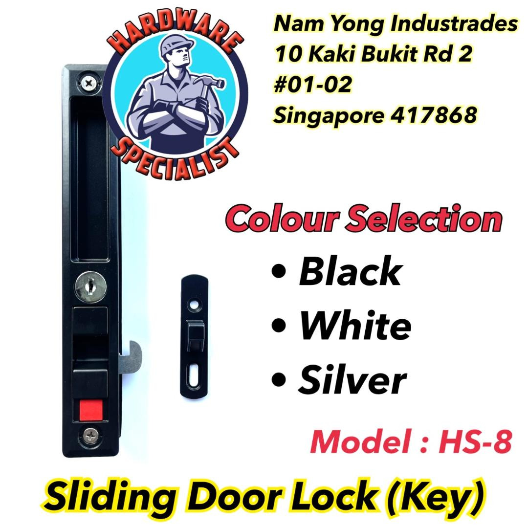 Hardware Specialist Aluminum Sliding Door Lock HS-8 (Key), Furniture ...