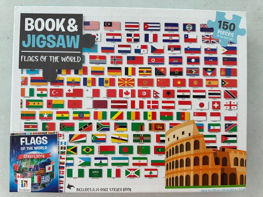 Hinkler Book & Jigsaw Flags Of The World, Hobbies & Toys, Books ...