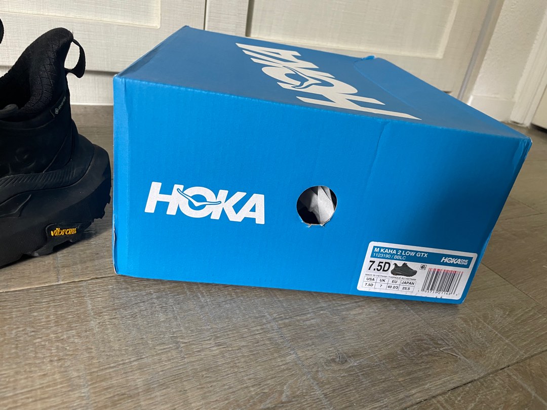 Hoka oneone kaha 2 blk, 男裝, 鞋, 波鞋 - Carousell
