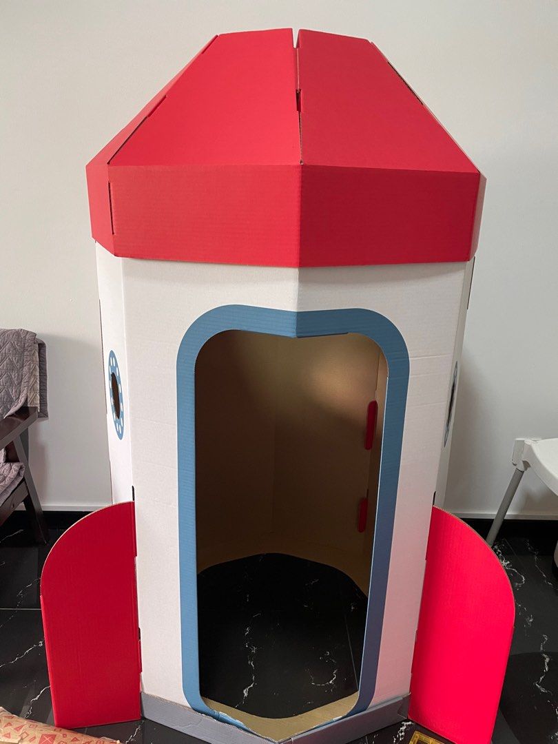 Ikea cardboard rocket birthday space theme, Hobbies & Toys, Stationery ...