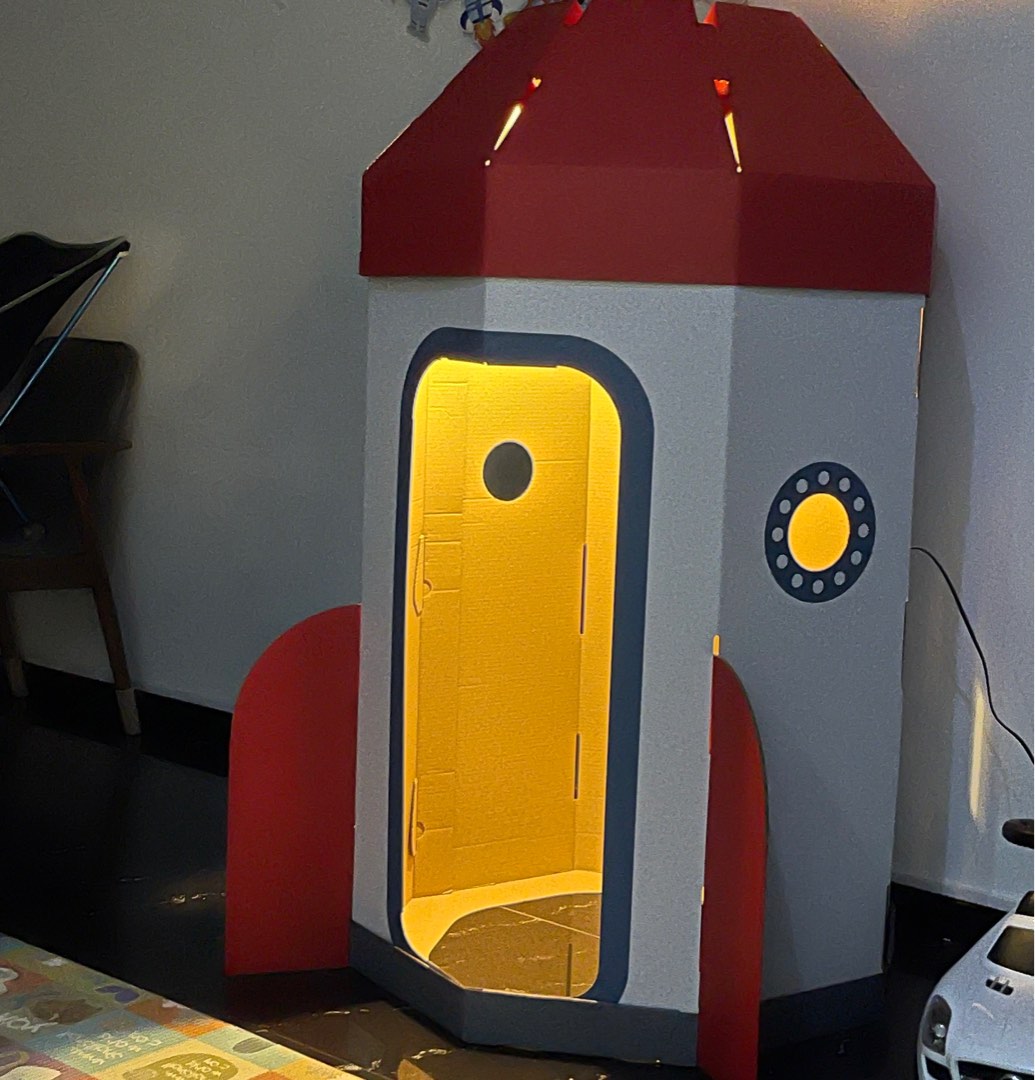 Ikea cardboard rocket birthday space theme, Hobbies & Toys, Stationery ...