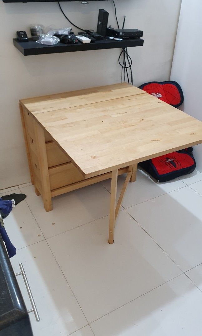 Ikea folding table, Furniture & Home Living, Furniture, Tables & Sets on Carousell