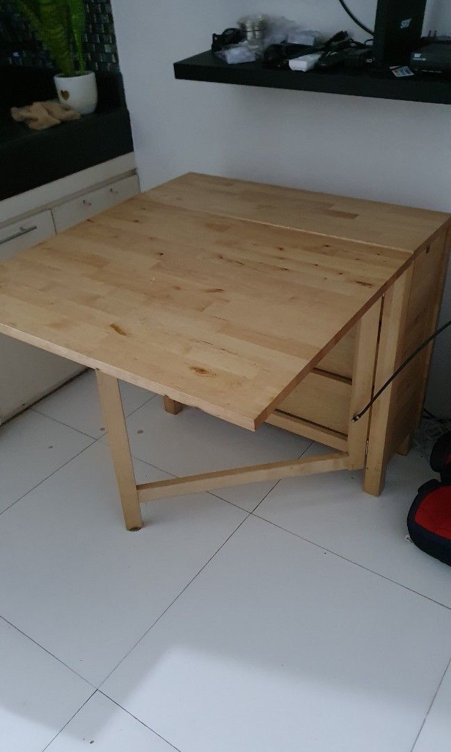 Ikea folding table, Furniture & Home Living, Furniture, Tables & Sets on Carousell