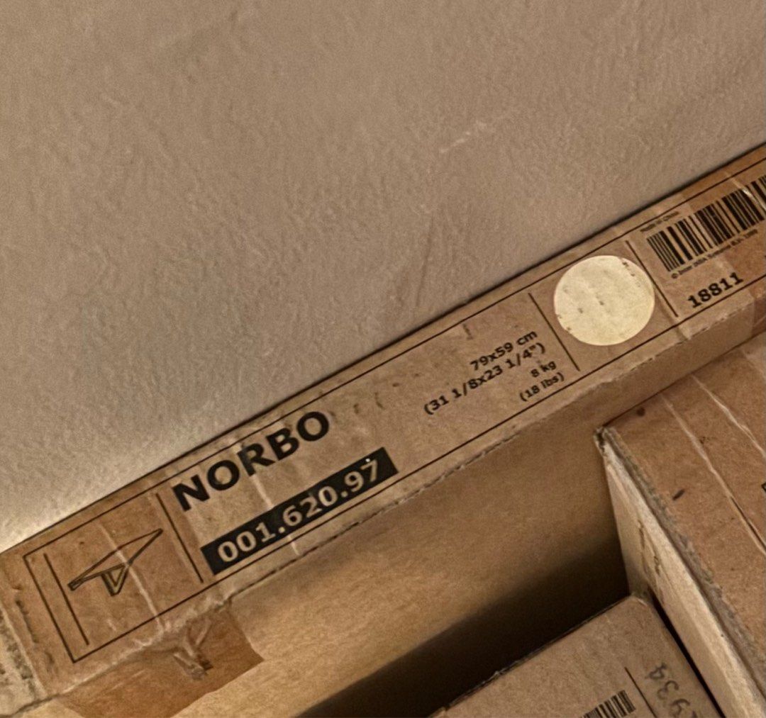 IKEA NORBO wall-mounted drop-leaf table, Furniture & Home Living ...