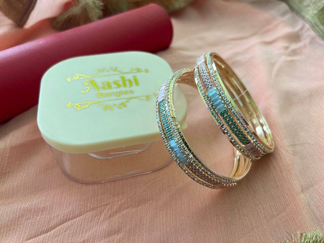 Indian/Pakistani Jewellery- Sequence Bangle Set, Women's Fashion ...