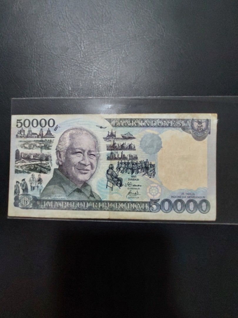 Indonesia Old Bank Note 50000 Rupiah Year 1995, Hobbies & Toys ...