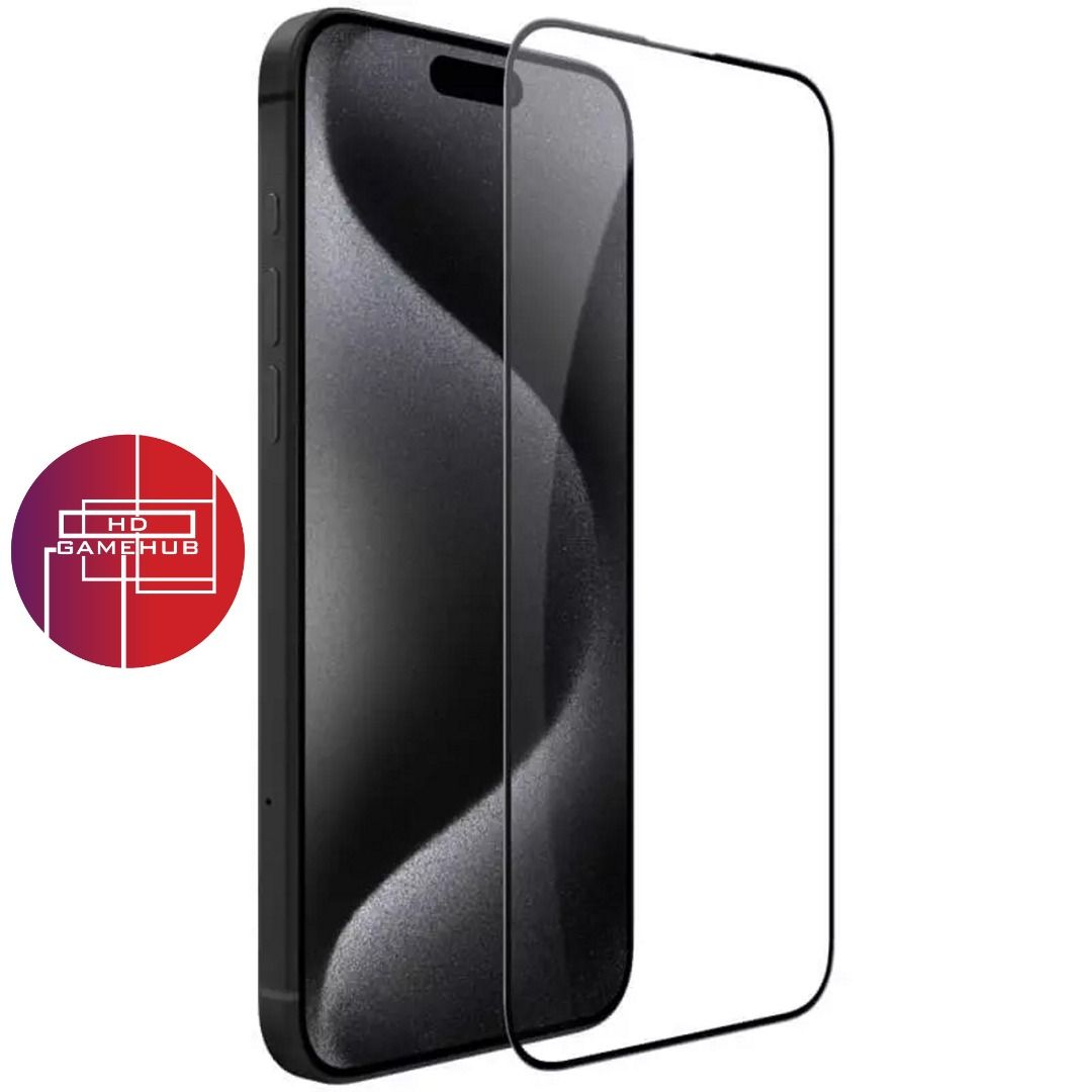 iPhone 15 Pro / 15 Pro Max Full Screen Curved Tempered Glass Screen ...