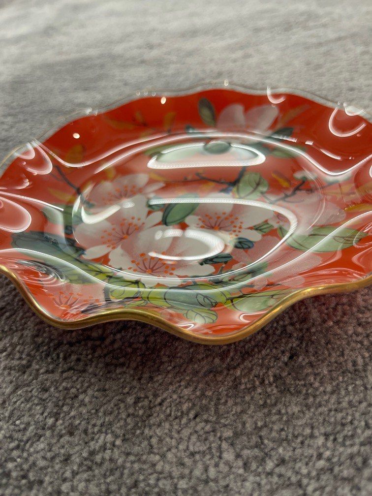 Japanese Flower Design Plate, Furniture & Home Living, Kitchenware ...