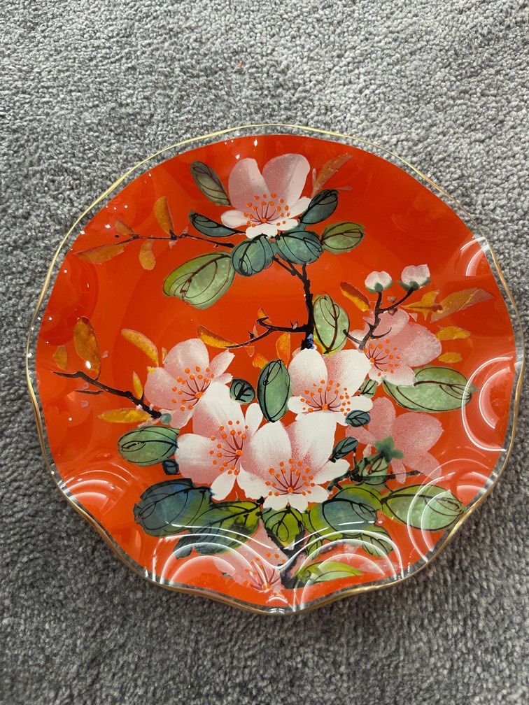 Japanese Flower Design Plate, Furniture & Home Living, Kitchenware ...