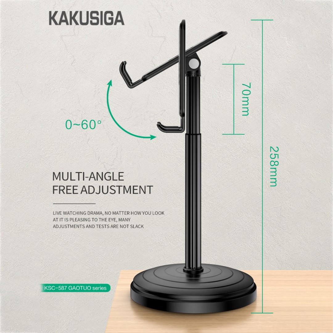 Kakusiga mobile phone live desktop stand adjustable heights Docks and ...