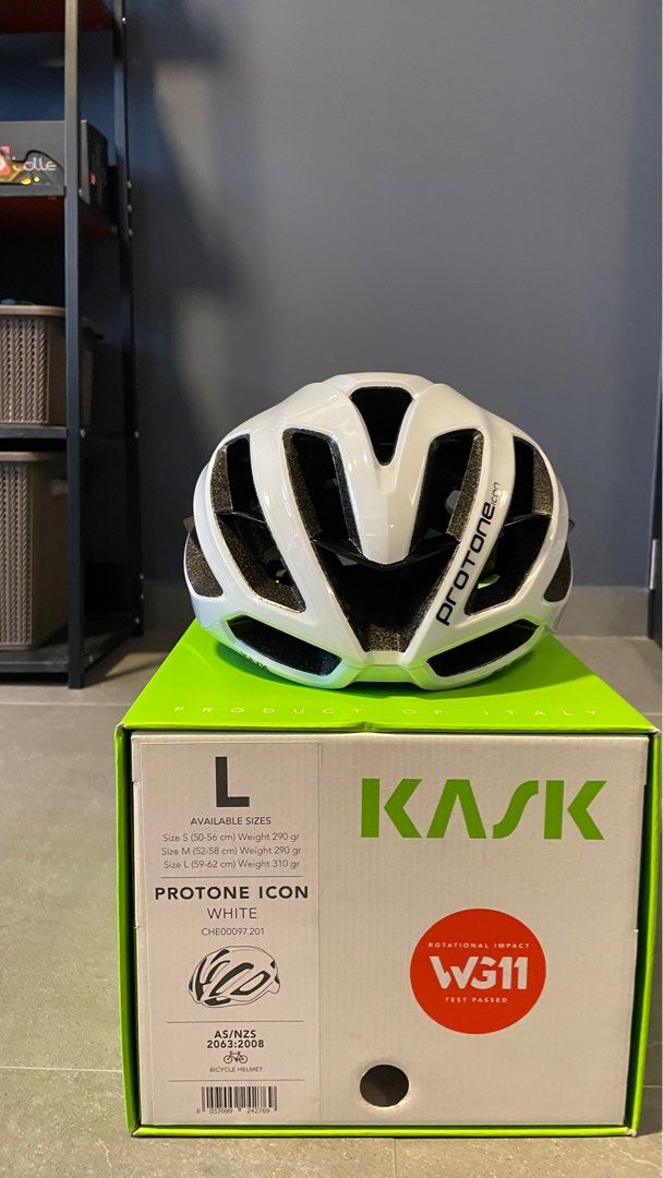 Kask Protone Icon size L white gloss helmet, Sports Equipment, Bicycles ...