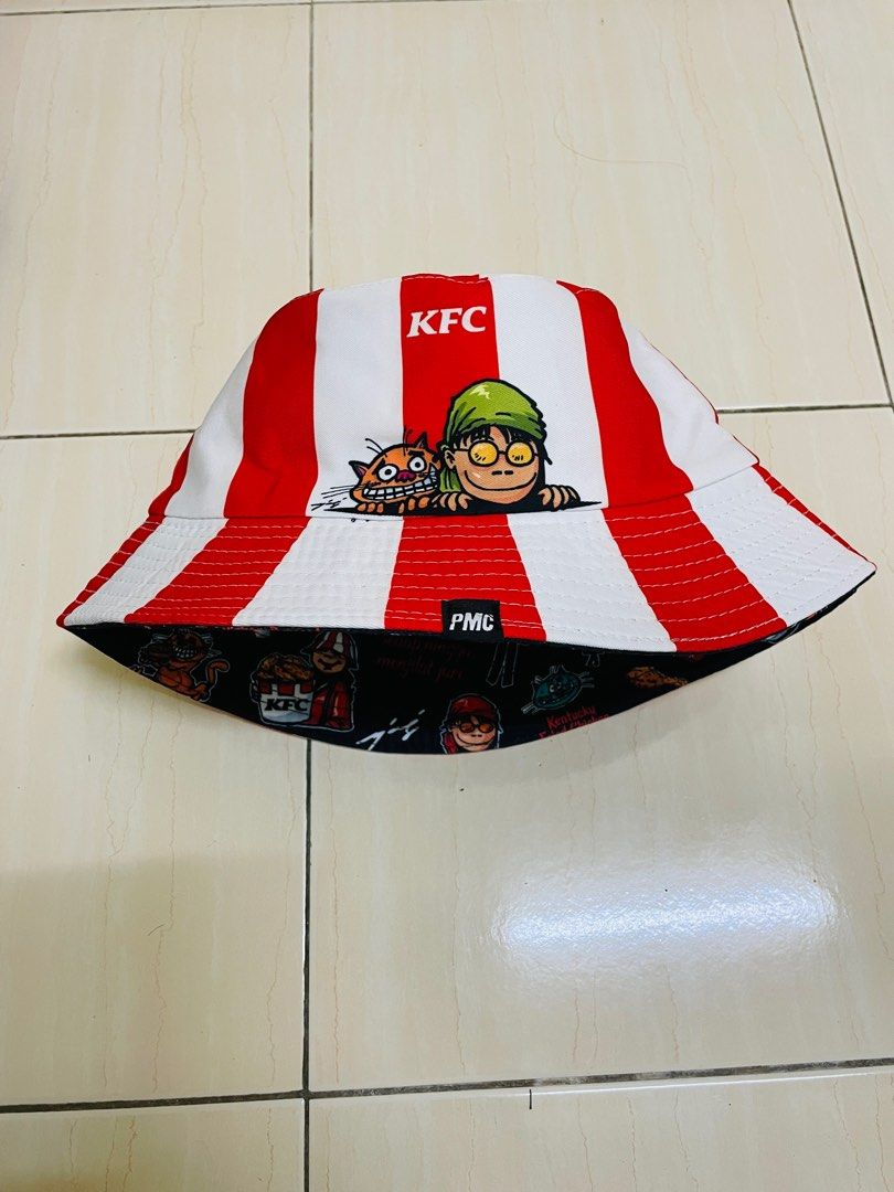 KFC x Ujang Bucket Hat Black Limited Edition, Men's Fashion, Watches ...