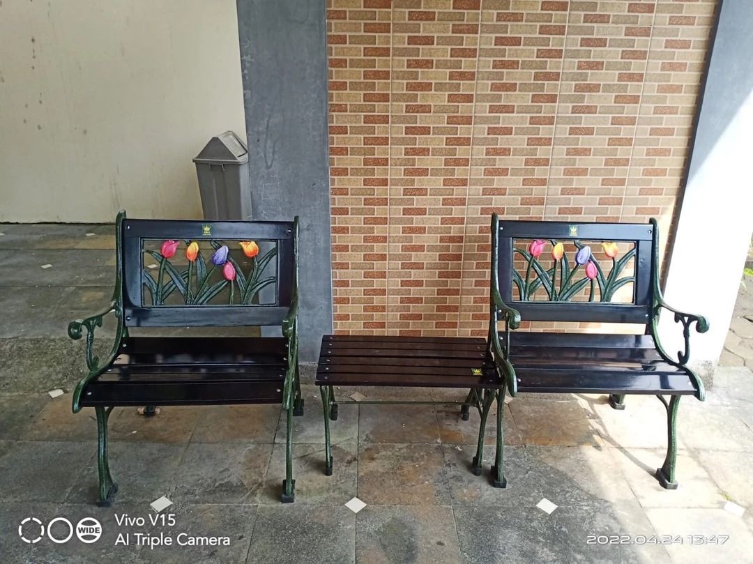 kursi teras besi New Era kursi taman minimalis kursi taman 2 dudukan ...