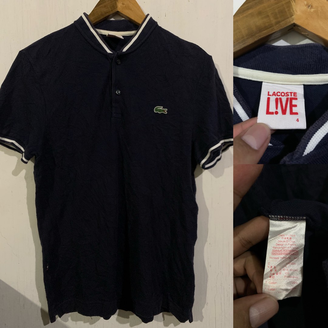 Lacoste chinese collar, Men's Fashion, Tops & Sets, Tshirts & Polo Shirts on Carousell