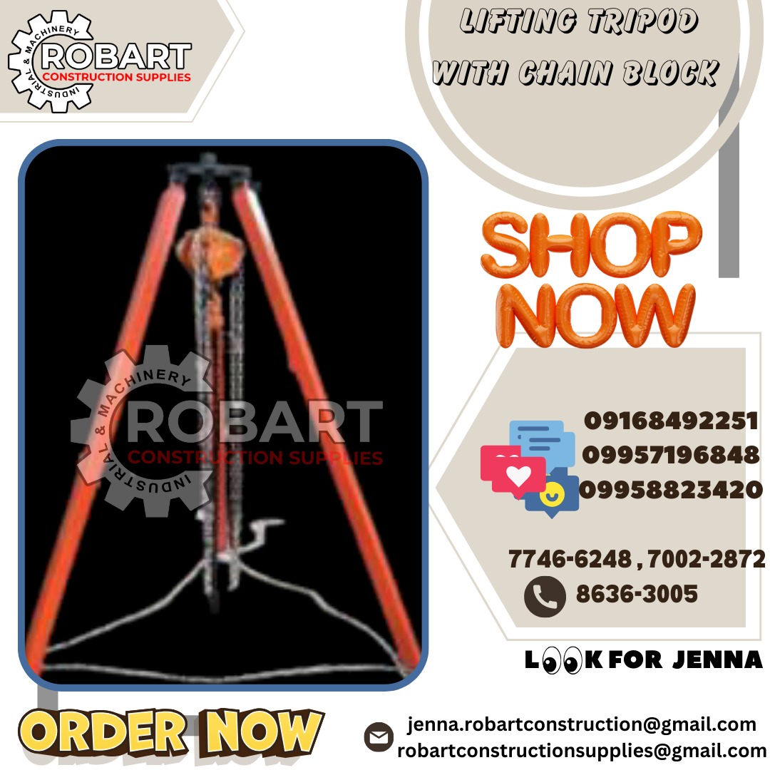 Lifting Tripod with Chain Block 1ton ( 3 meters ), Commercial ...