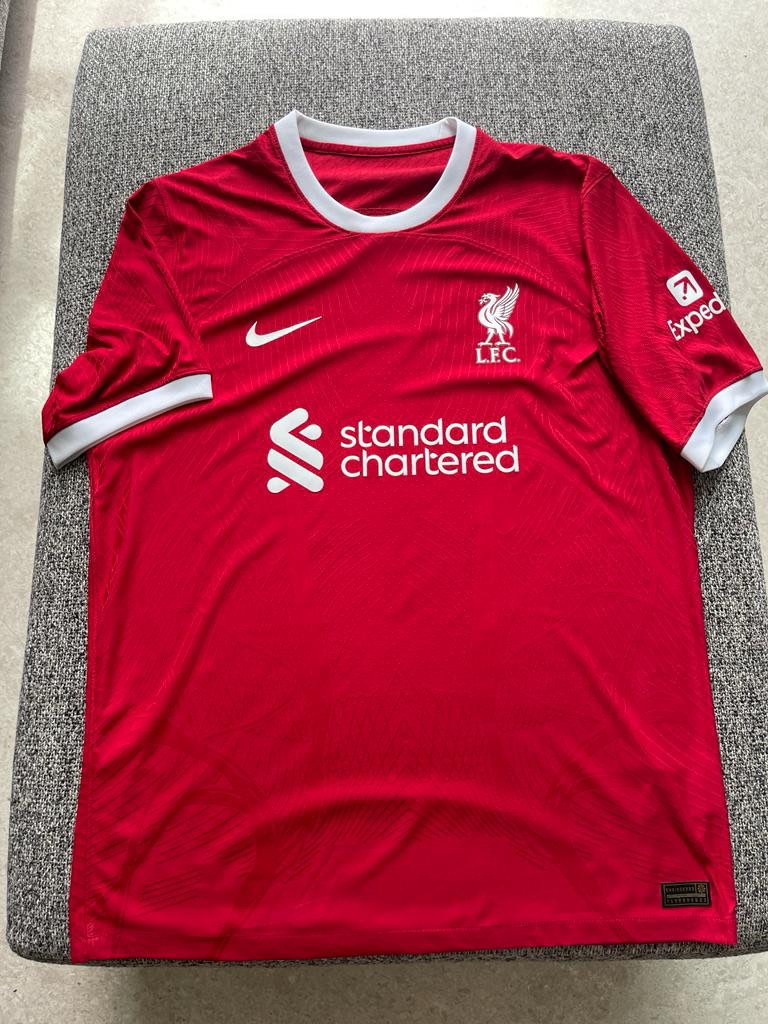Liverpool 23/24 Match Grade Home Jersey LFC, Men's Fashion, Activewear ...
