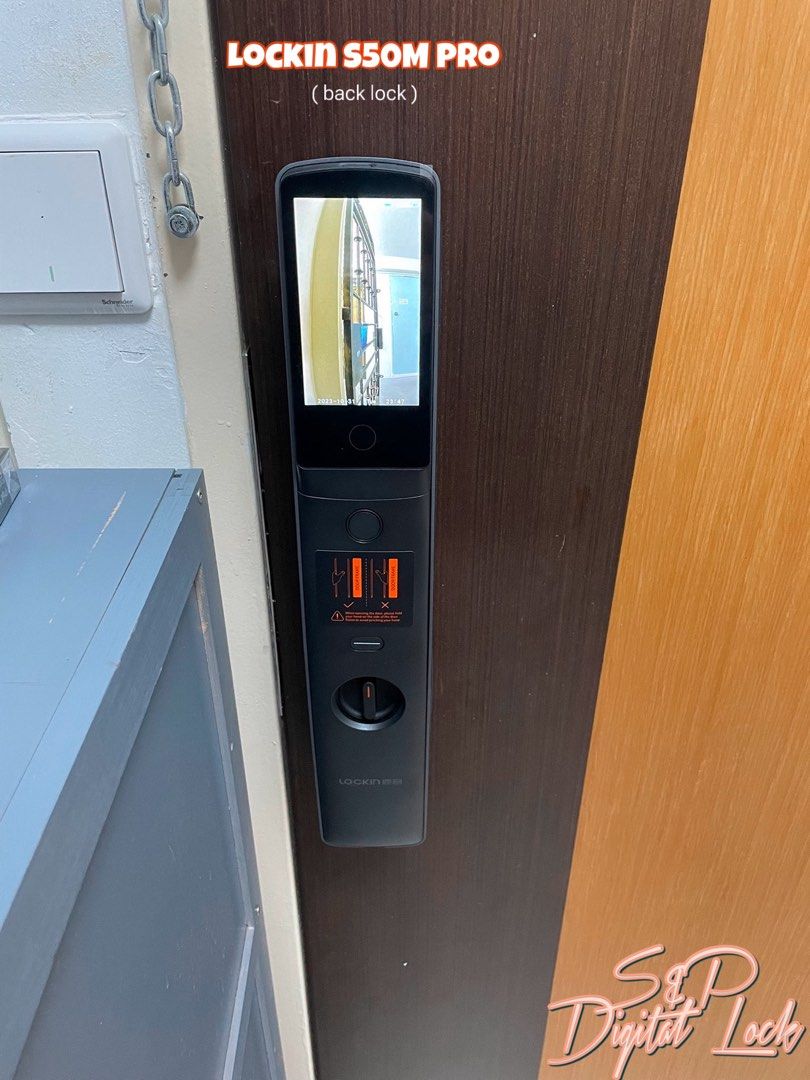 Lockin S50M Pro digital door lock with viewer, Furniture & Home Living ...
