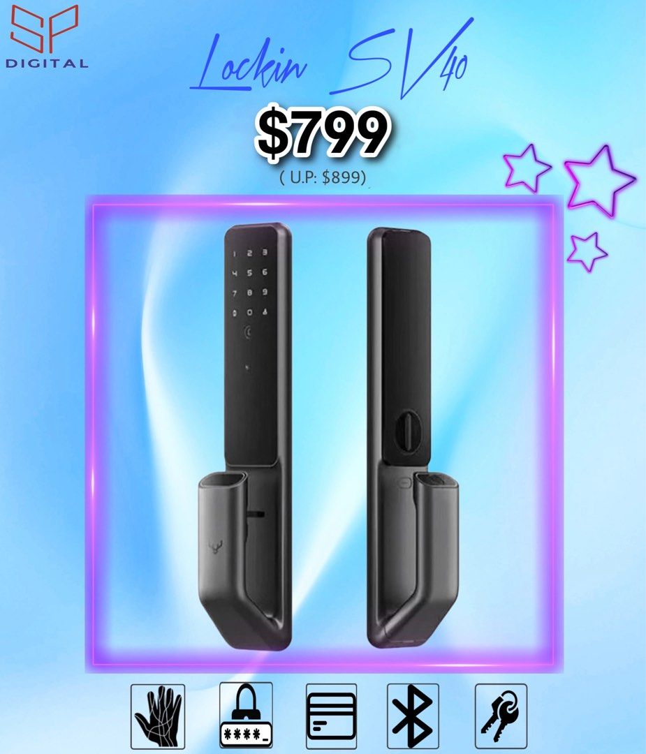 Lockin SV40 digital door lock, Furniture & Home Living, Security ...