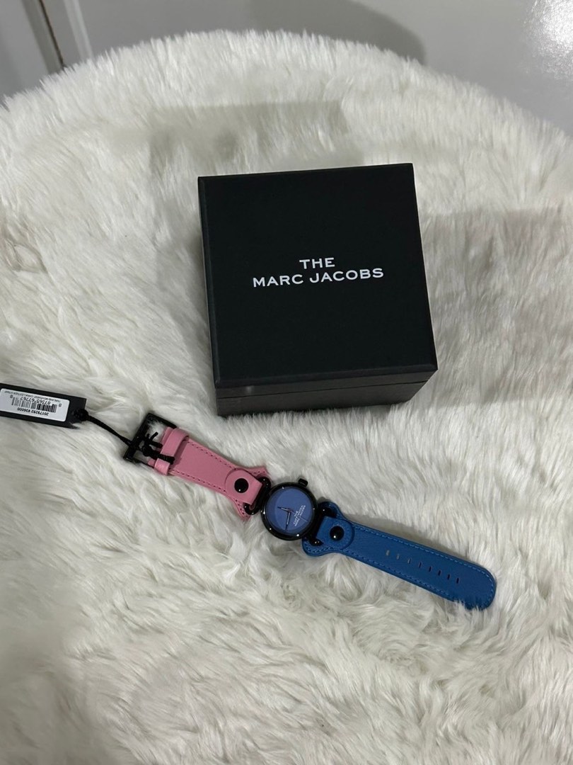Marc Jacobs MJ0120179292 The Cuff Watch Ladies Blue Dial Dual Tone ...