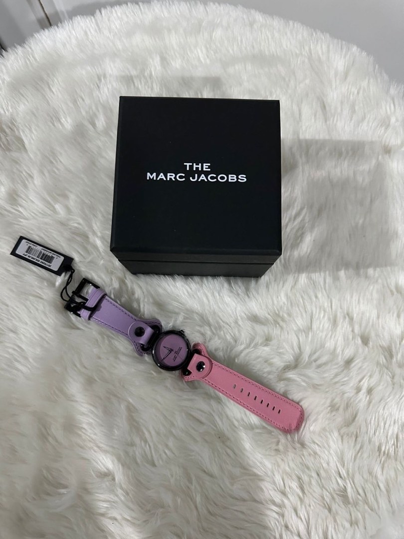 Marc Jacobs MJ0120179293 The Cuff Watch Ladies Pink Dial Dual Tone ...