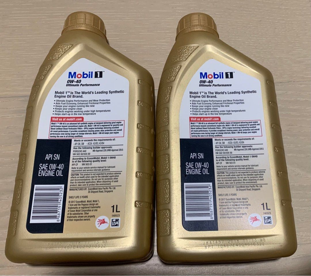 Mobil 1 0W-40 Engine Oil, Car Accessories, Accessories on Carousell