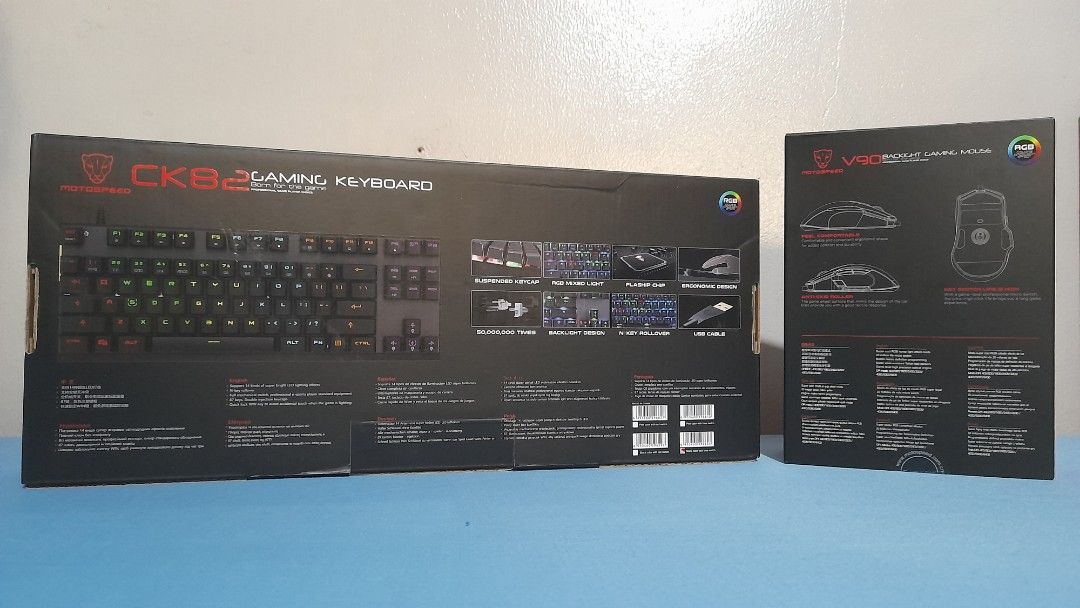 Motospeed CK82 RGB Mechanical Keyboard and V90 RGB Gaming Mouse ...