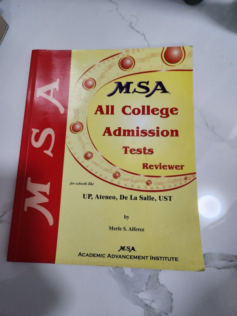 MSA All College Admission Tests Reviewer, Hobbies & Toys, Books ...