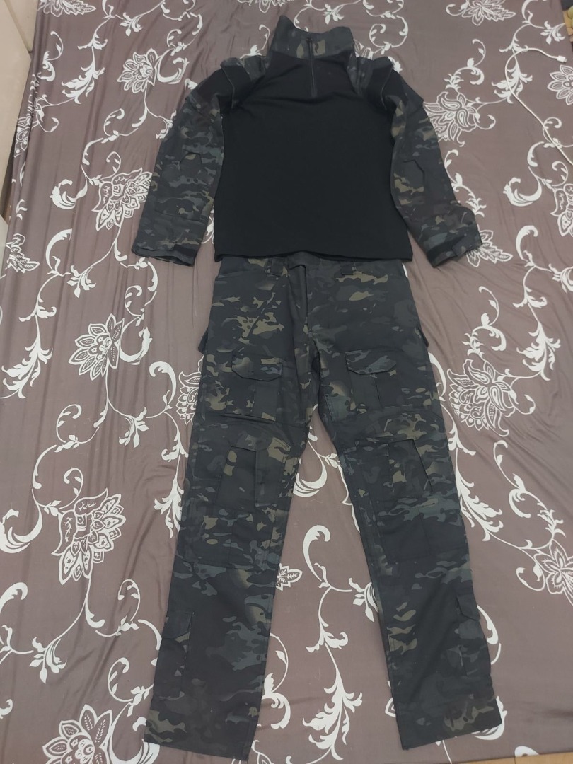 Multicam Black BDU for Airsoft size XL, Men's Fashion, Activewear on ...