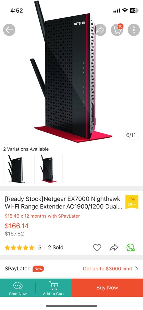 Netgear // EX7000 Nighthawk Wi-fi extender, Computers & Tech, Parts & Accessories, Networking on ...