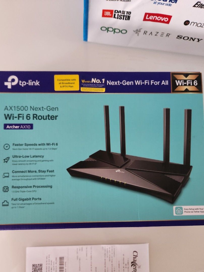 New TP LINK AX1500 NEXT GEN WI-FI 6 ROUTER ARCHER AX10, Computers ...