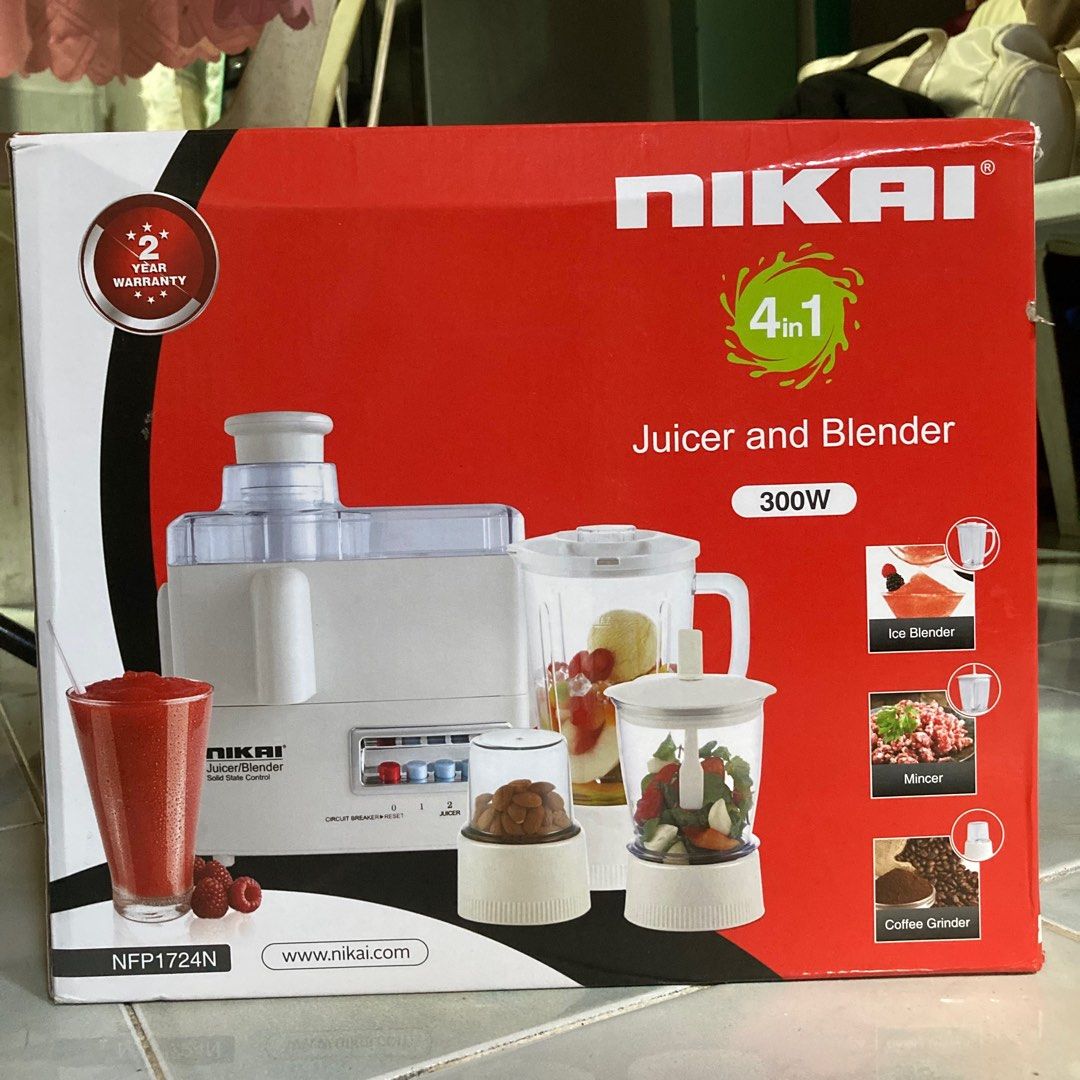 Nikai 4 in 1 Juicer and Blender (brand new), Furniture & Home Living ...
