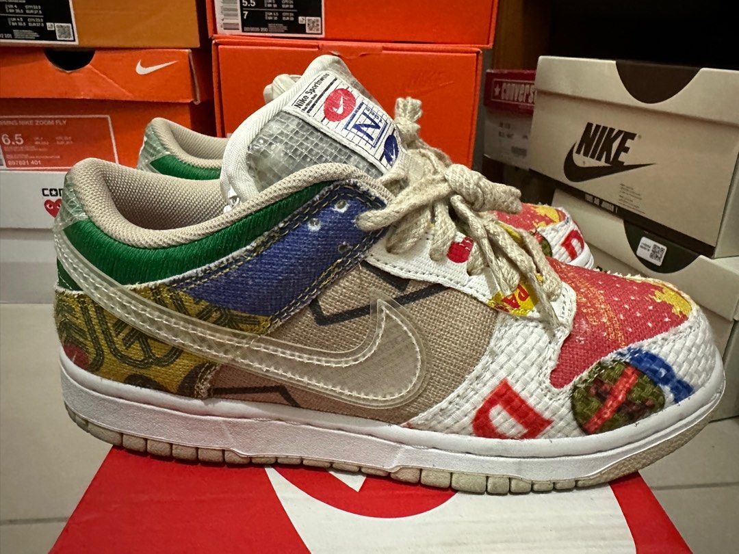 Nike Dunk Low SP City Market 超級市場, 她的時尚, 鞋類, 運動鞋、球鞋在旋轉拍賣