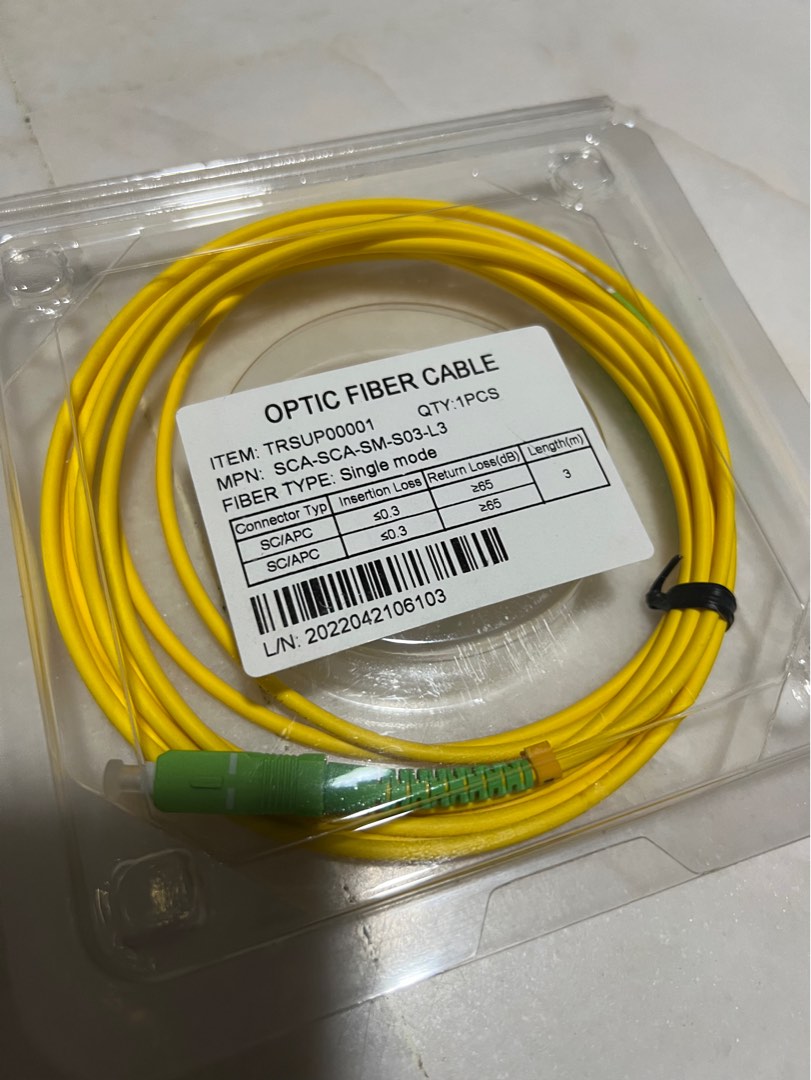 Optic fibre cable, Computers & Tech, Parts & Accessories, Cables & Adaptors on Carousell