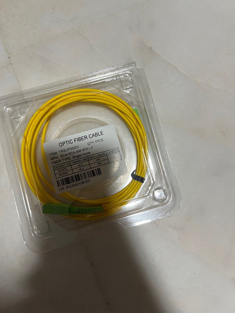 Optic fibre cable, Computers & Tech, Parts & Accessories, Cables ...
