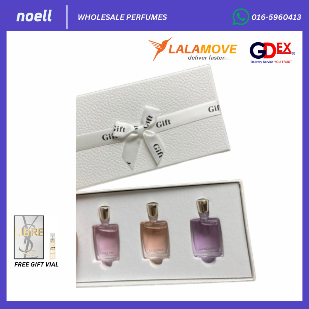 [ORIGINAL] AUTHENTIC READY STOCK LANCOME MIRACLE GIFT SET 3IN1 (3X5ML ...