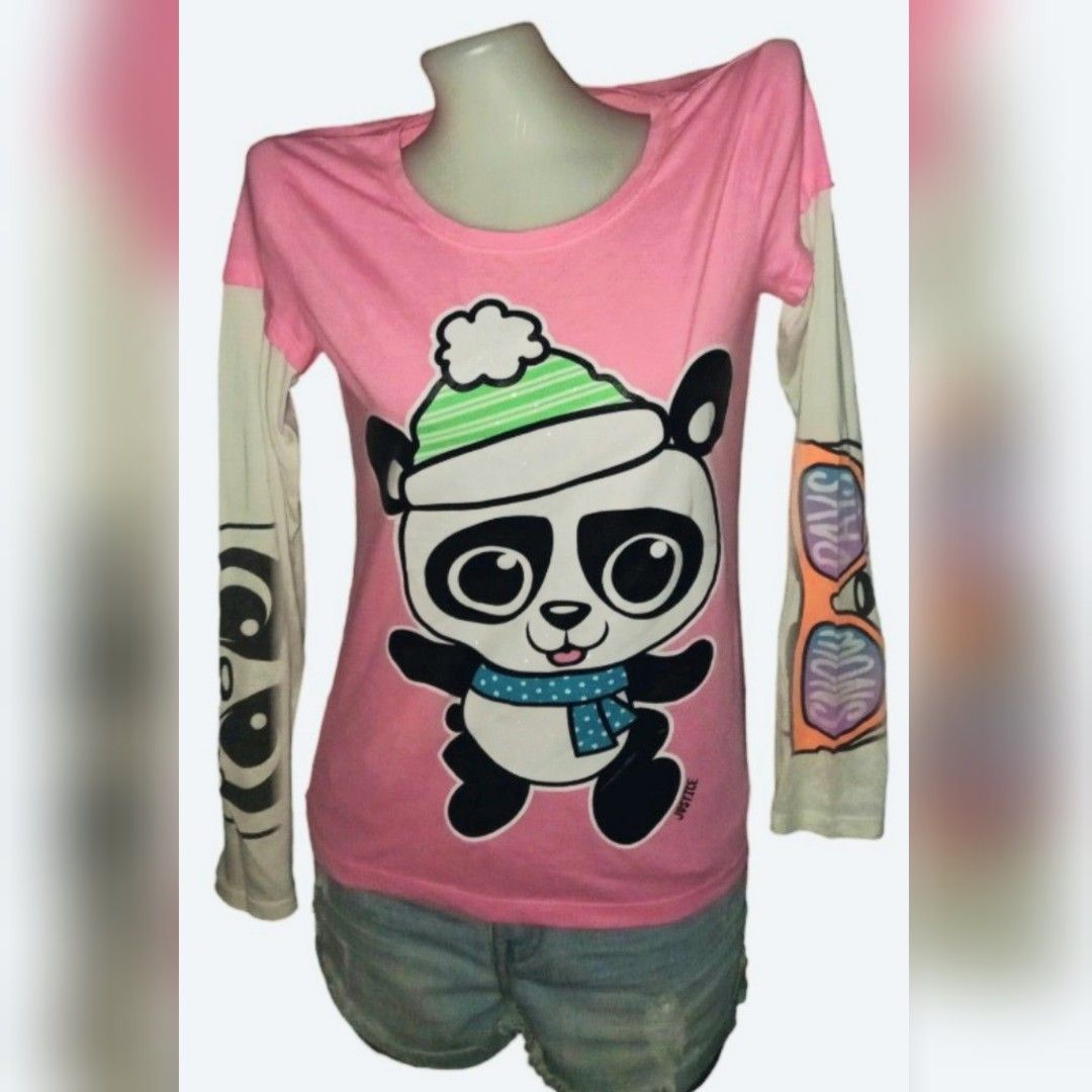Panda PJ Top (For Teens), Women's Fashion, Tops, Longsleeves on Carousell