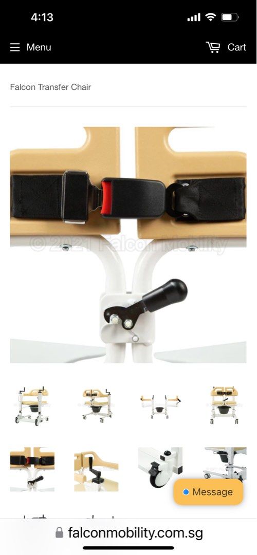 Falcon Patient Transfer Chair, Health & Nutrition, Assistive ...