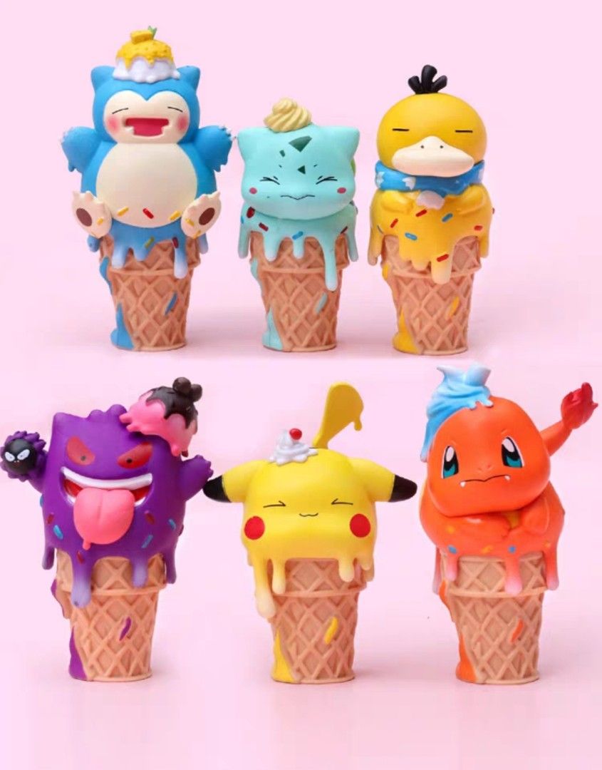 [PO] 🔥 Pokemon Ice Cream Cone Figurines 🍦| Melting Gengar / Pikachu ...