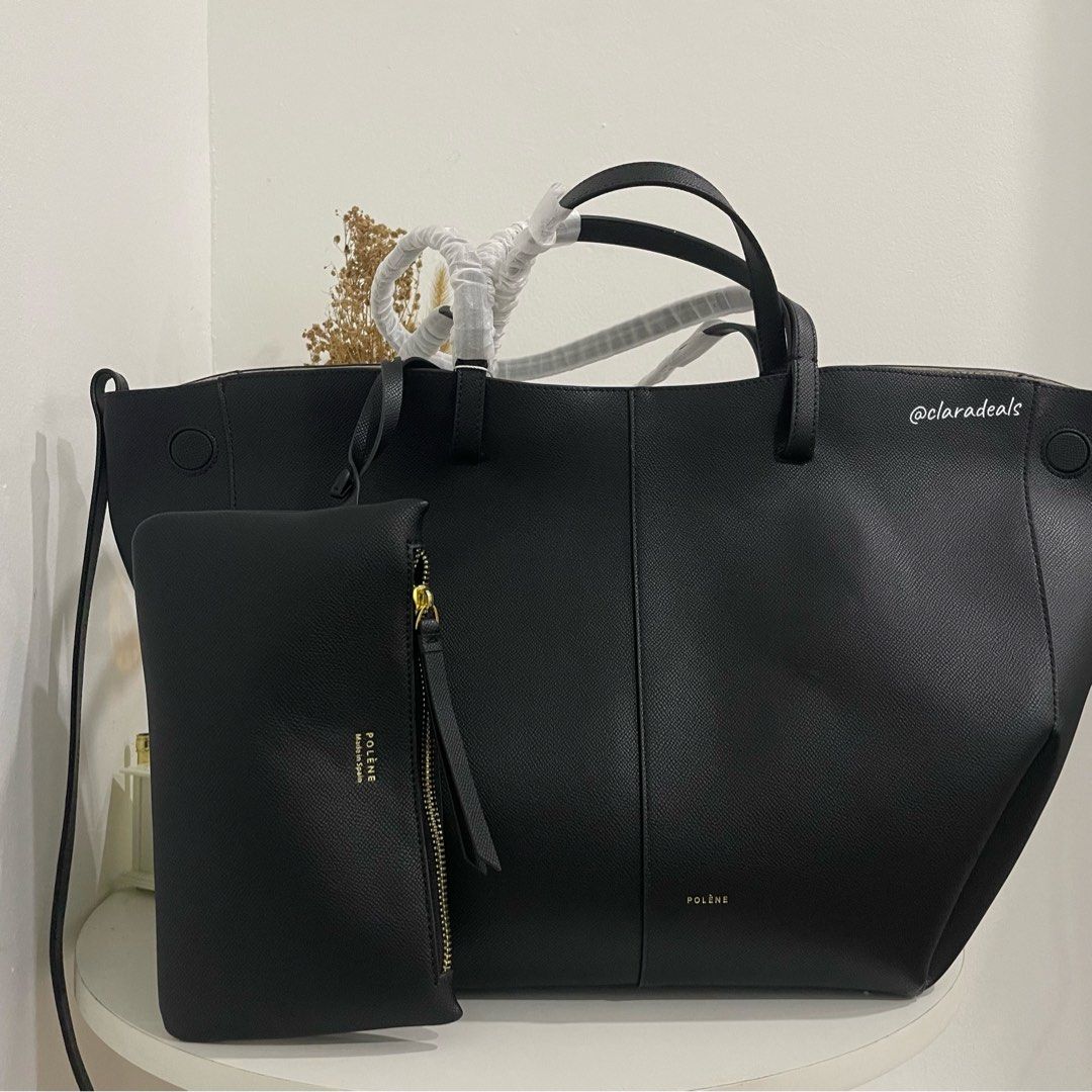 Polene Cyeme Tote Bag Black, Luxury, Bags & Wallets on Carousell