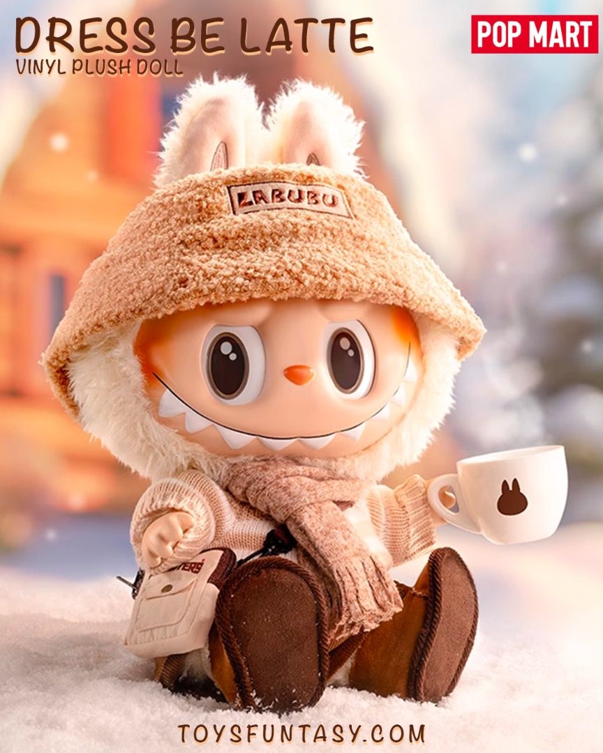 POP MART LIMITED EDITION LABUBU DRESS BE LATTE VINYL PLUSH DOLL ...