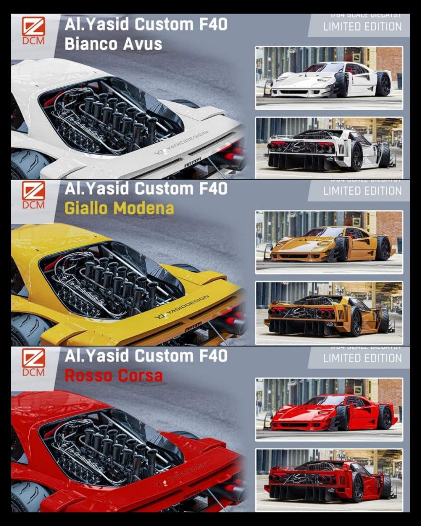 Preorders 1/64 DCM F40 Yasid Modified, Hobbies & Toys, Toys & Games on ...